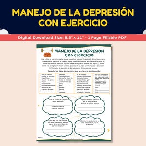 Spanish Depression Worksheet for Kids-teens - Manejo De La Depresión ...