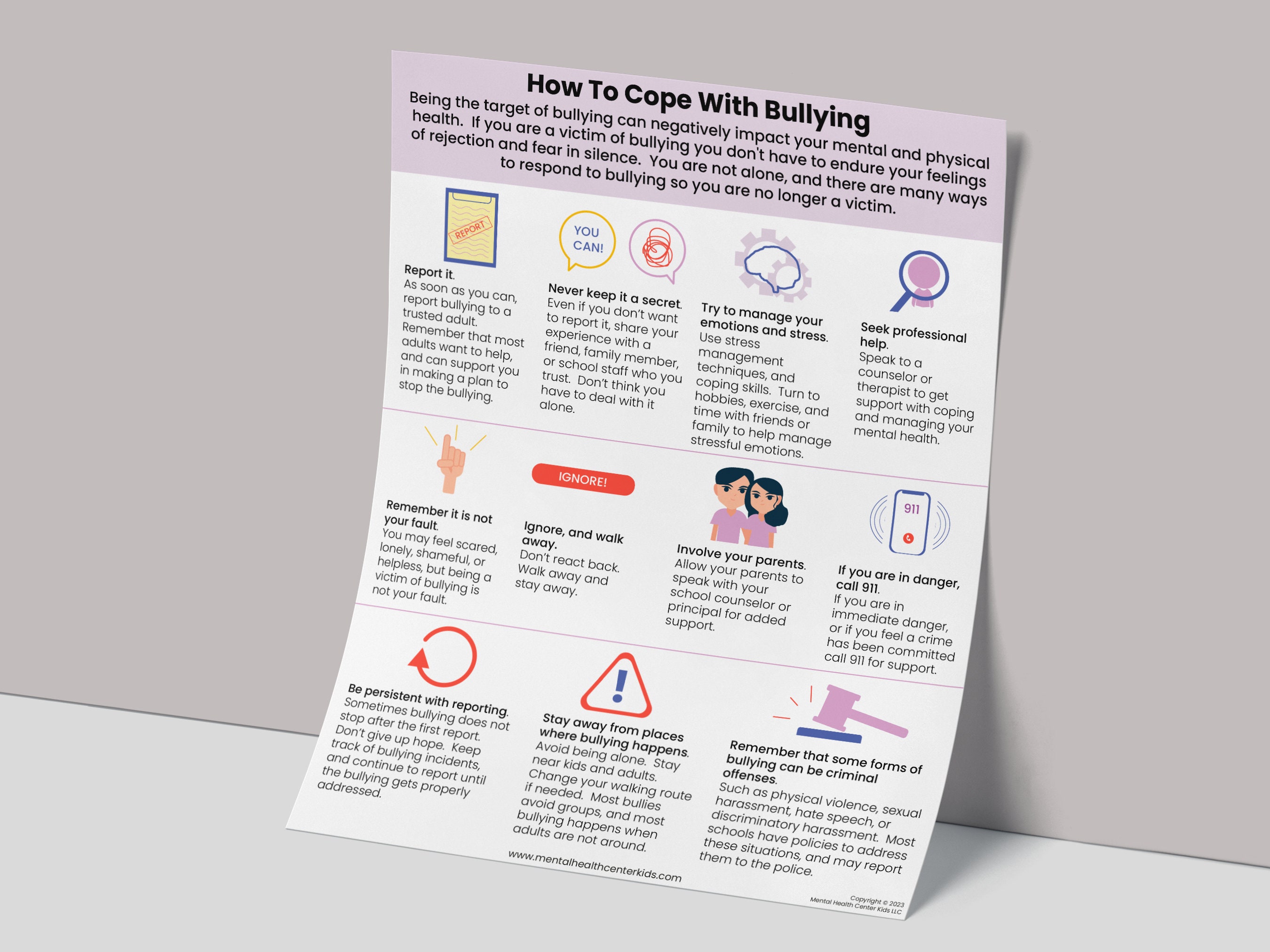 Bullying Brochure Print Out Pdf