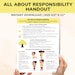 Responsibility Character Education for Kids Teens, Therapy Worksheets ...