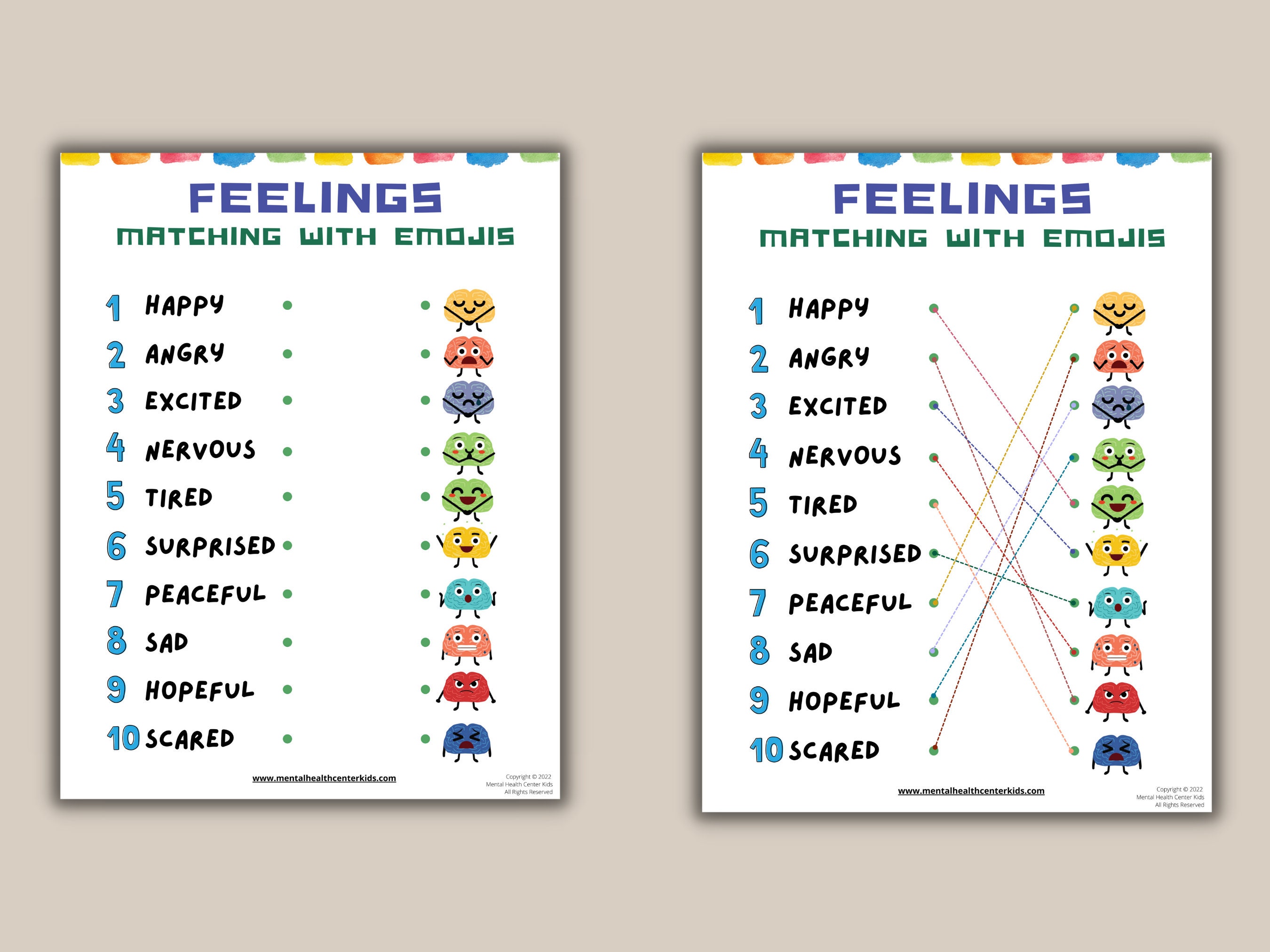 Feelings Emotions 5 Pg Printable Emoji Activity Pack - Etsy UK