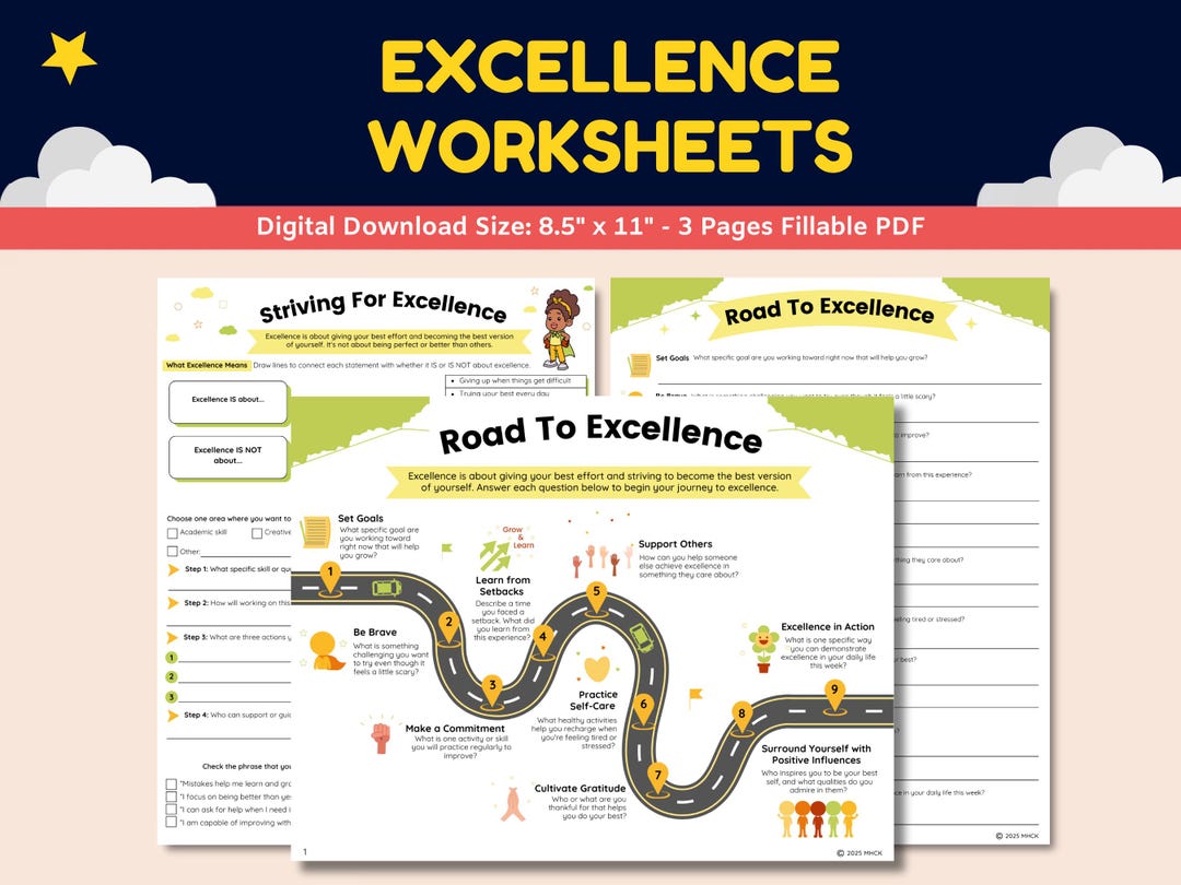 Excellence Worksheets Character Education Kids-teens-social Emotional ...