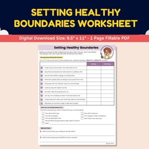 Setting Healthy Boundaries Social Skills Worksheets for Kids-teens ...