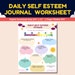 Self-esteem Coping Skills Tracker for Kids Fillable Worksheet Mental ...
