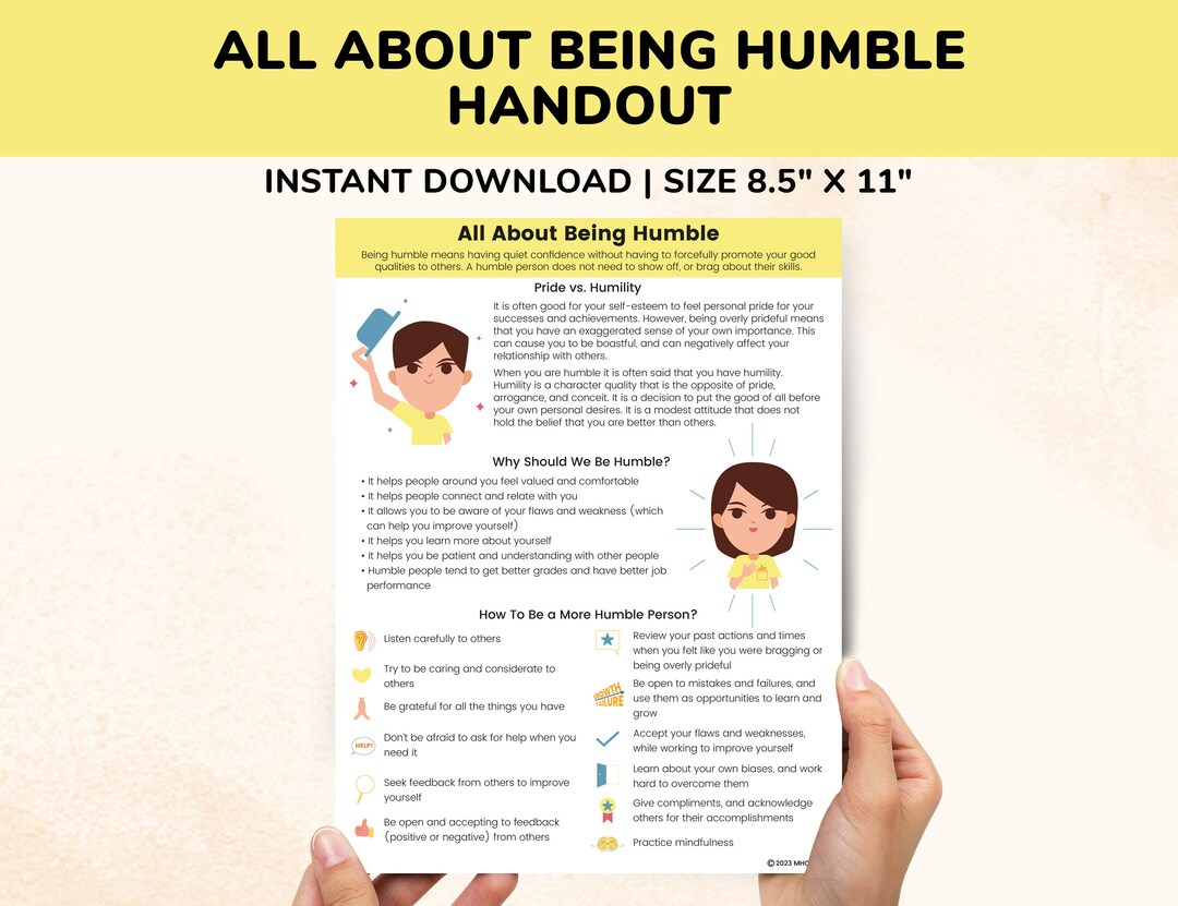 Humble Humlity Character Education for Kids Teens, Coping Skills ...