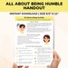 Humble Humlity Character Education for Kids Teens, Coping Skills ...