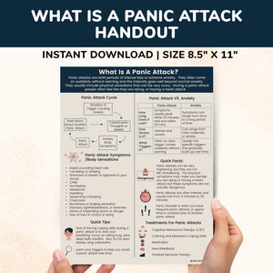What is A Panic Attack Counseling Worksheet Kids, Panic Atack Symptoms ...