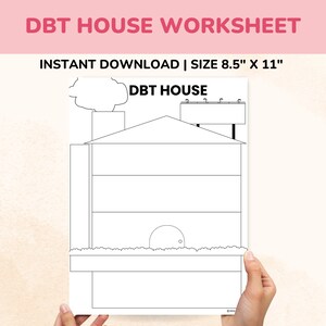 DBT House Worksheet Activity Fillable Pdf-kids, Teens, Adults ...