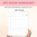 DBT House Worksheet Activity Fillable Pdf-kids, Teens, Adults ...