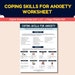 Panic Attack Coping Skills Therapy Worksheet Kids, Panic Disorder ...