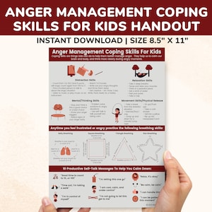Anger Management Coping Skills Printable Poster Bundle for Kids & Teens ...