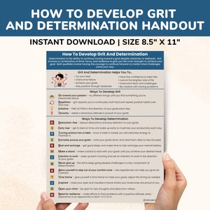 Grit & Determination Success Tips Motivational Poster, Success ...