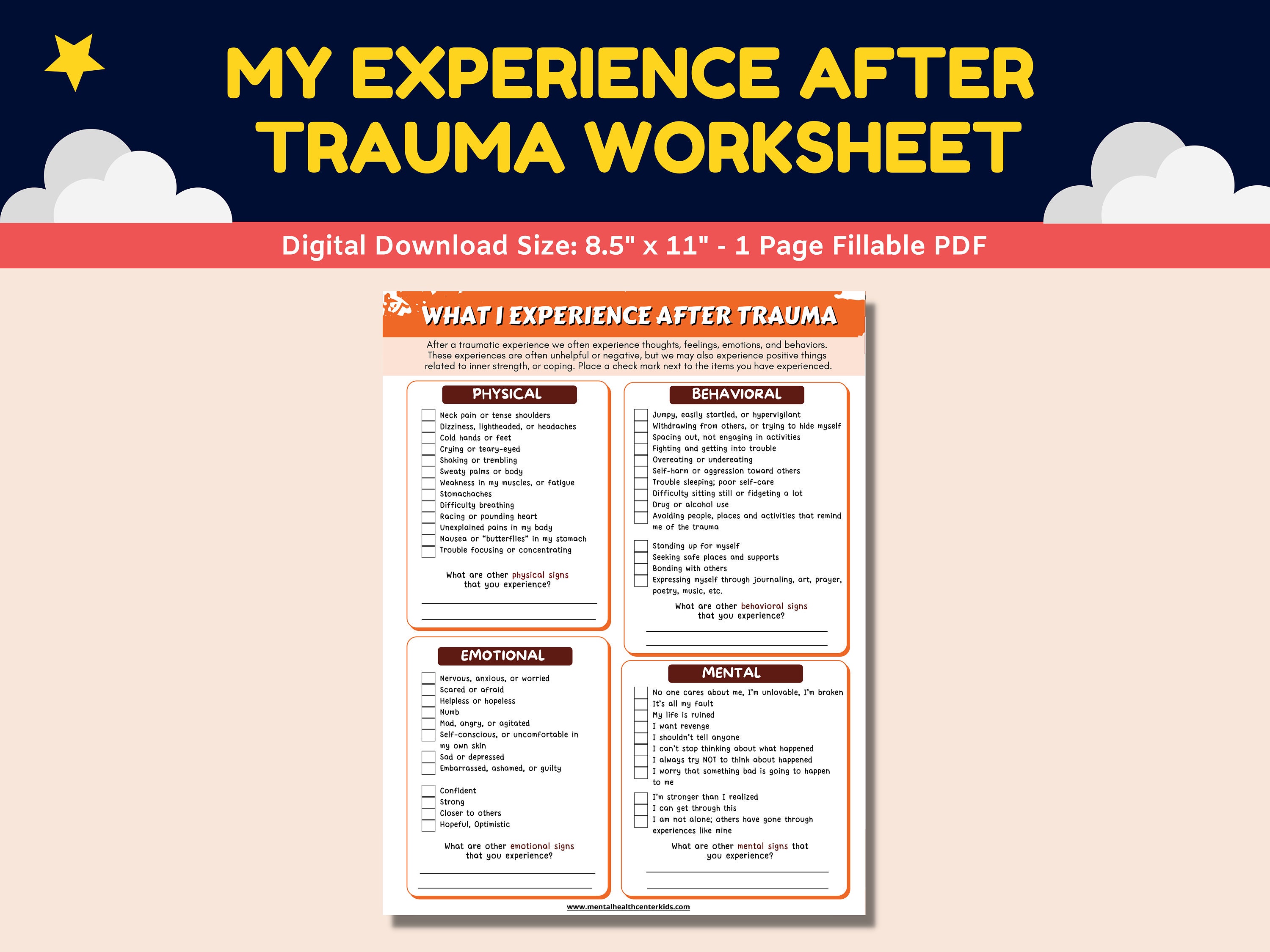Trauma Symptoms Checklist Worksheet For Teens-Adolescent, 44% OFF Trauma Symptoms Checklist Worksheet For Teens-Adolescent, 44% OFF