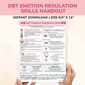 DBT Bundle Coping Skills Printable Poster Handout Cheat Sheet ...