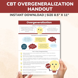 CBT Overgeneralization Cognitive Distortion-thinking Errors Kids-teens ...