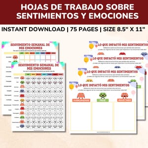 Spanish Feelings/emotions Worksheets 20 Page Bundle Kids-teens - Hojas ...