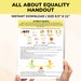 Equality Printable Poster PDF Character Education for Kids Teens-coping ...