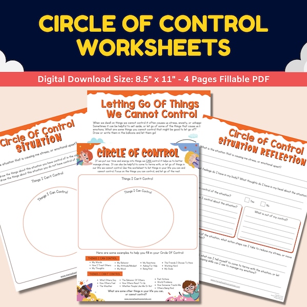 Circle of Control Printable - Etsy