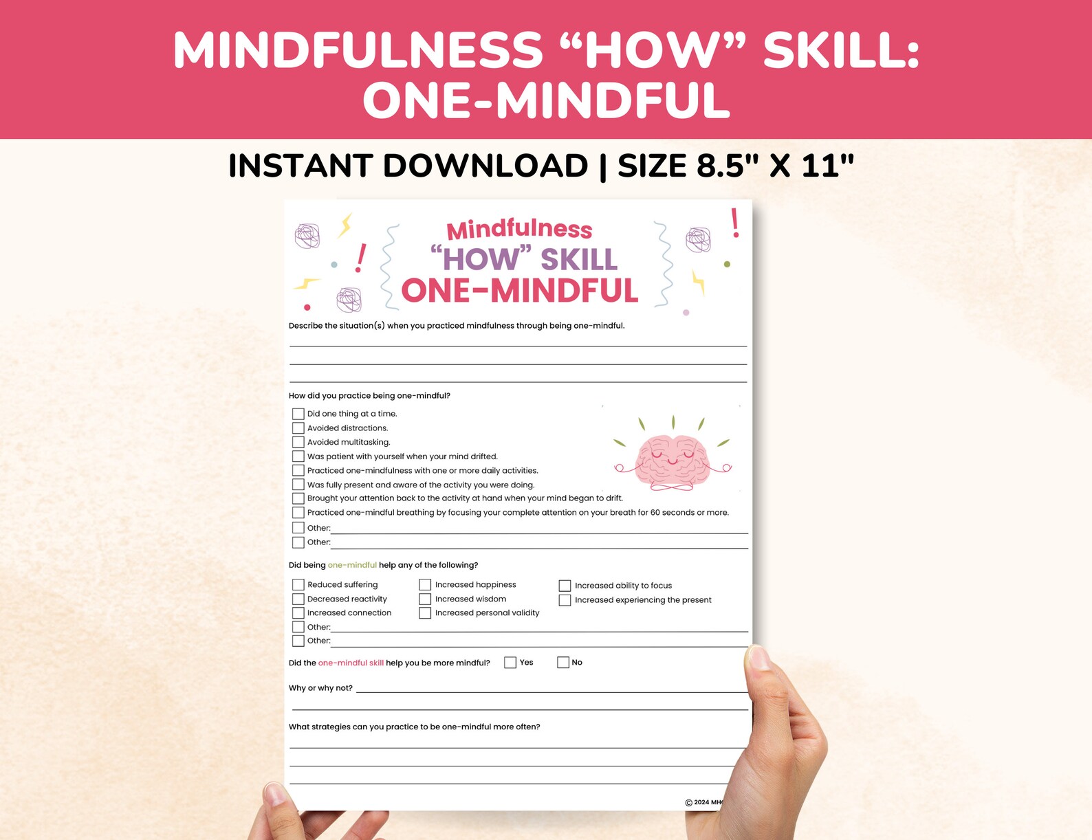 DBT Mindfulness HOW Skills Worksheets 3-pages-nonjudgmental-one Mindful ...