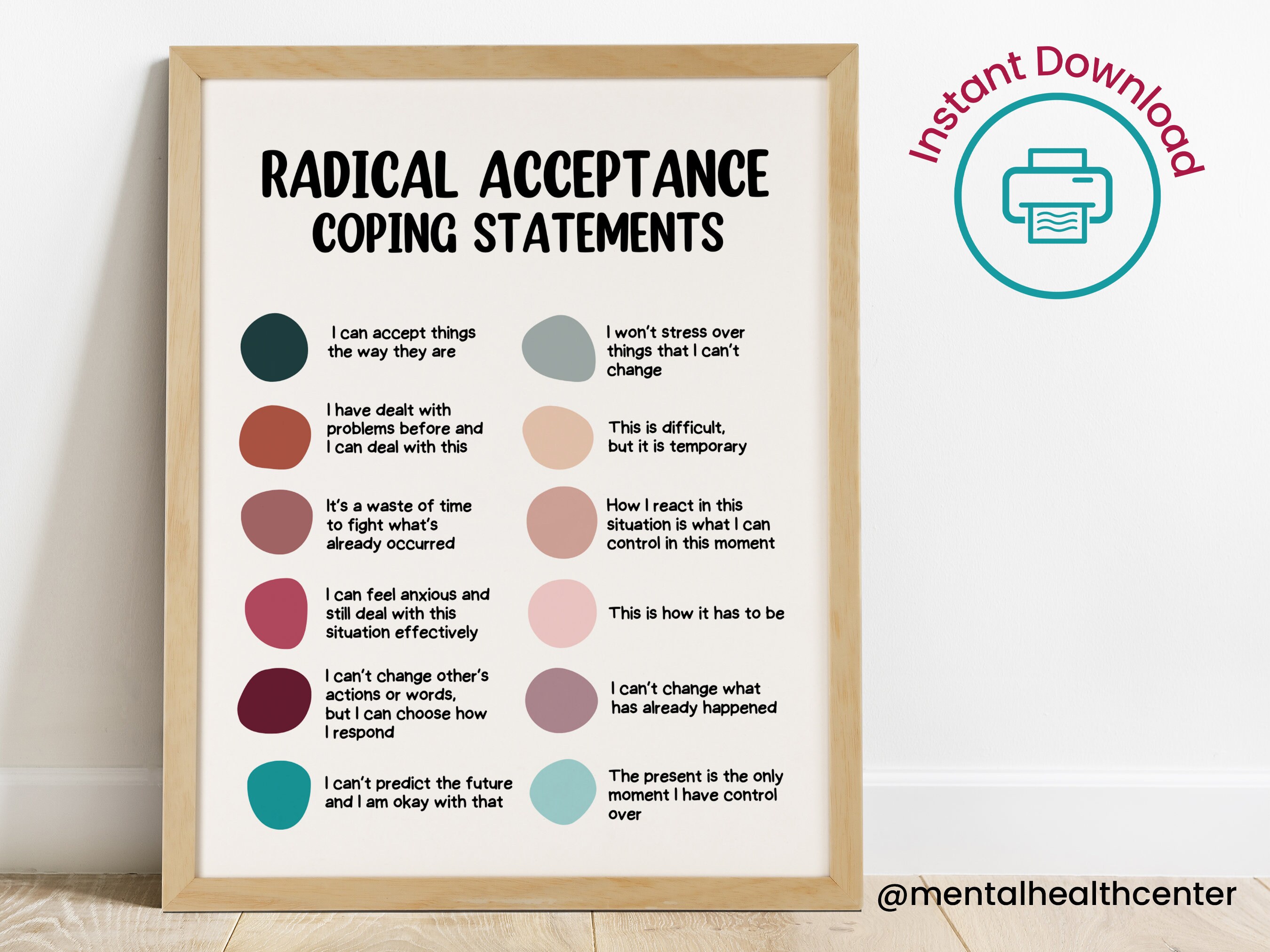 Radical Acceptance DBT Poster-distress Tolerance Coping - Etsy UK