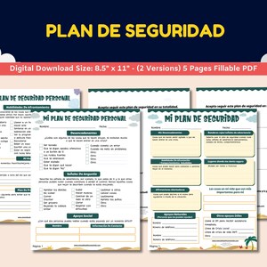 Spanish Depression Worksheet for Kids-teens - Plan De Seguridad ...