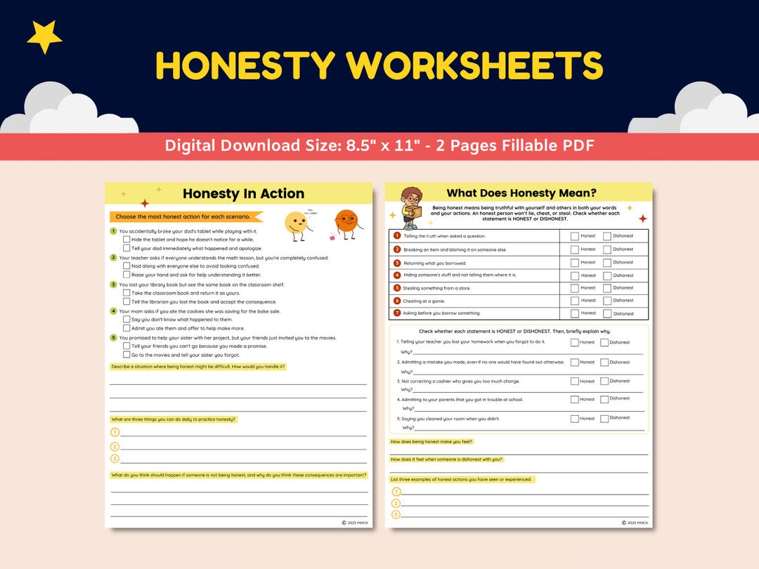 Honesty Worksheets Character Education Kids-teens-students-social ...