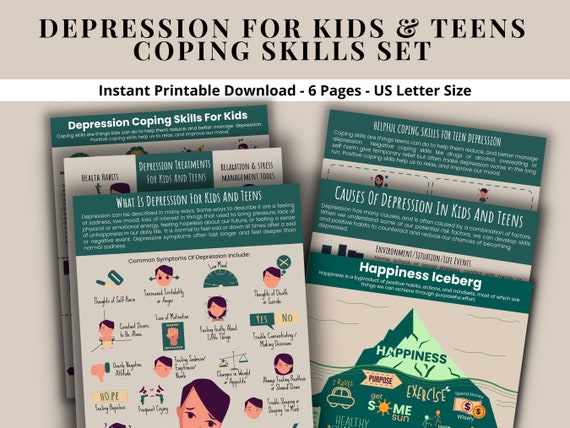 Depression Coping Skills Therapy Counseling Printable Poster | Etsy