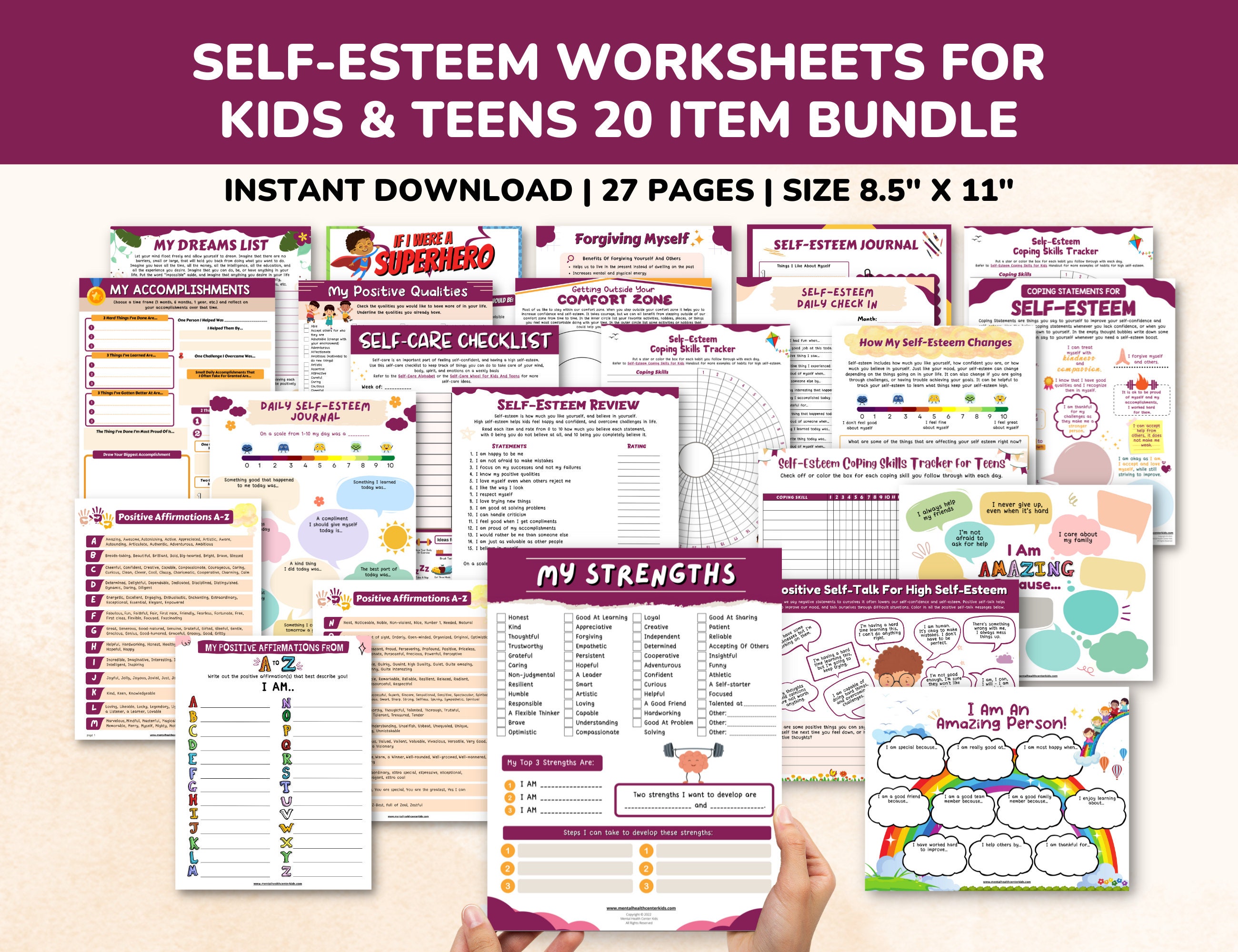Self Esteem For Teens Worksheets
