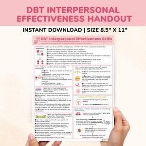 DBT Bundle Coping Skills Printable Poster Handout Cheat Sheet - Etsy Canada