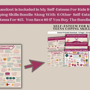 Self-esteem Coping Statements Positive Affirmations for Kids Teens ...