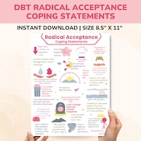 100 Radical Acceptance Statements | DBT Skills | Empathetic Supportive ...