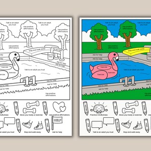 Summer Coloring Pages for Kids-color by Coping Skills Coloring - Etsy