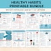 Healthy Habits for Kids Infographic Bundle-teens-adults Healthy Living ...