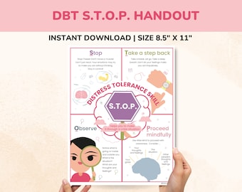 DBT STOP Skill Handout - Etsy