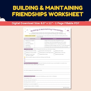Making Friends Social Skills Worksheets for Kids-teens-students ...