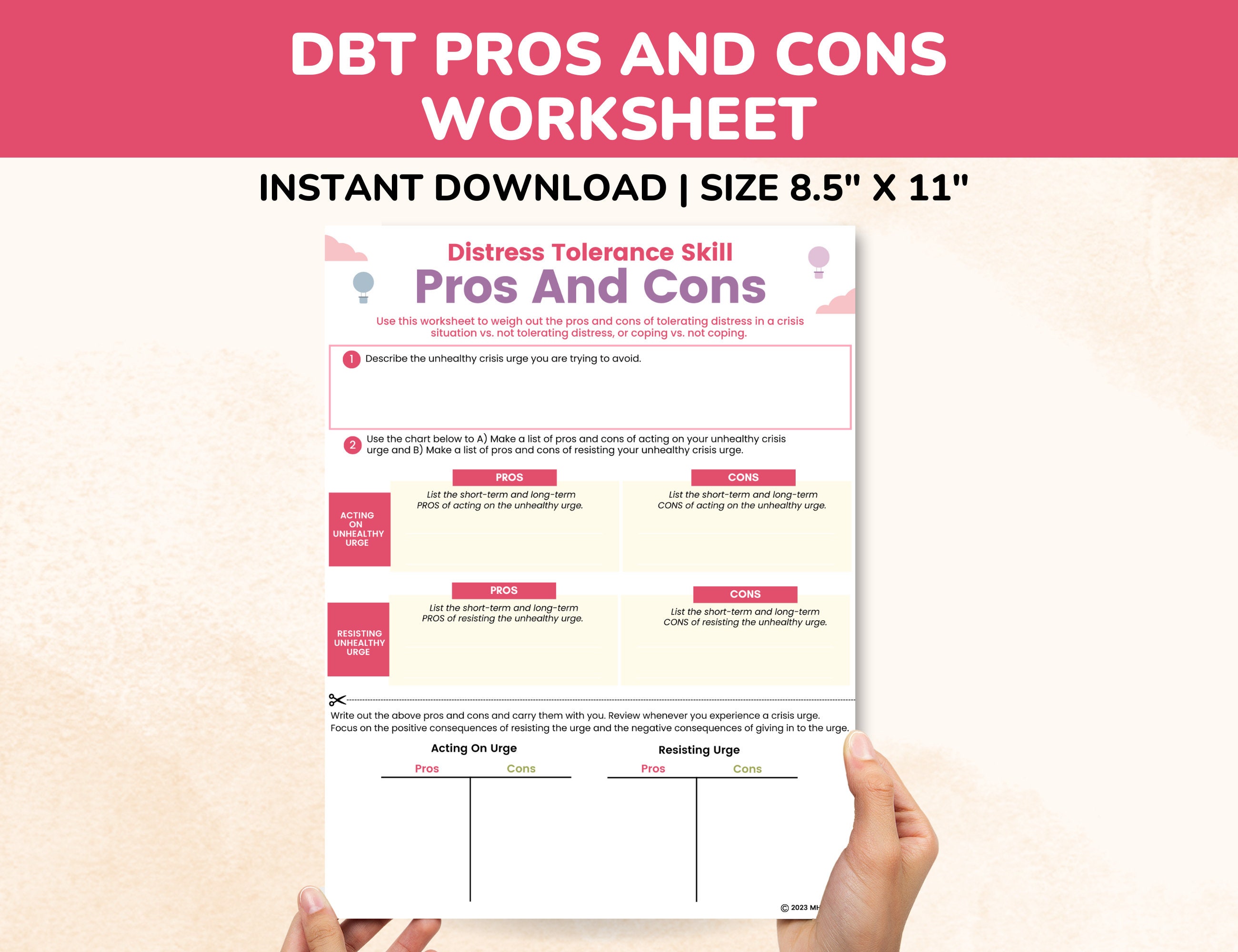 Pros And Cons Worksheet