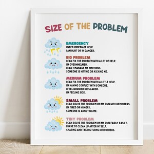 Size of the Problem Visual Chart-calm Down Corner Poster-school ...
