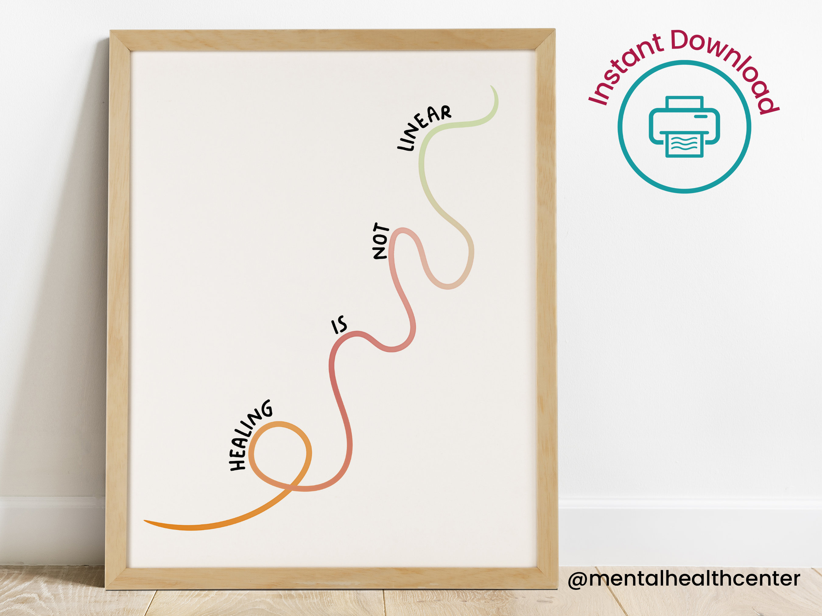 Healing is Not Linear Poster-mental Health Trauma Poster-ptsd - Etsy