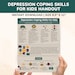 Depression Coping Skills Therapy Counseling Printable Poster Handouts ...