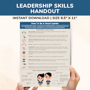 Leadership Development Skills PDF Poster Gifts for Kids Teens, Success ...