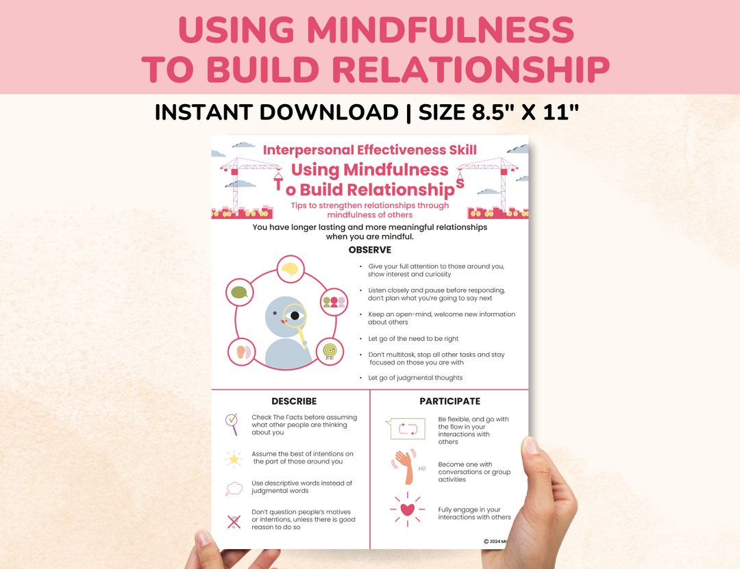 DBT Using Mindfulness to Build Relationships Handout - Interpersonal ...