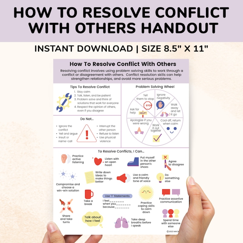 Conflict Resolution Poster - Etsy