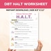 DBT HALT Acronym Worksheets 2-pages-hungry, Angry, Lonely, Tired ...