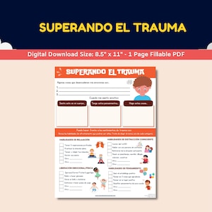 Spanish Trauma/ptsd Worksheet for Kids-teens - Superando El Trauma ...