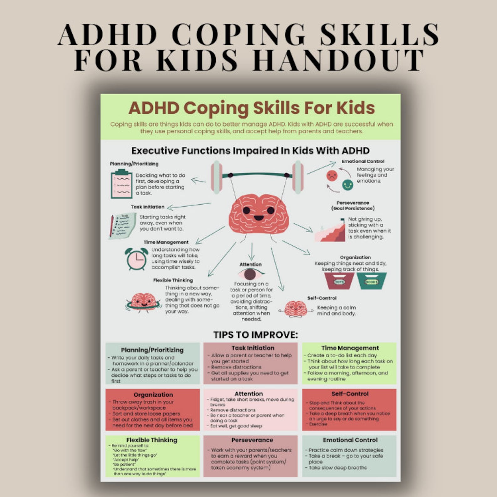 adhd-coping-skills-printable-handouts-bundle-for-kids-teens-etsy
