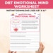 Wise Mind DBT Worksheets 5-pages-mindfulness Skills Pdf-kids-teens ...