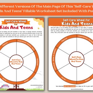 Self-care Wheel for Kids & Teens Worksheets 9 Pg Printable Trauma Self ...