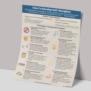 Self-discipline Success Strategies Poster, Success Motivation Tips for ...