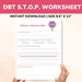DBT STOP Skill Worksheet 2-pages-distress Tolerance Skills Fillable Pdf ...