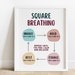 Box Breathing Exercise Poster-square Breathing Technique Kids-mindful ...