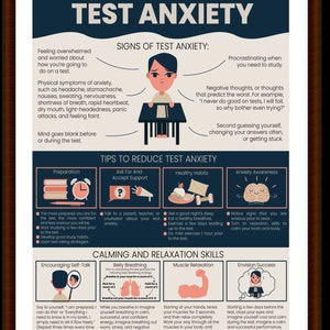 Test Anxiety Coping Skills Strategies to Manage Reduce Test | Etsy